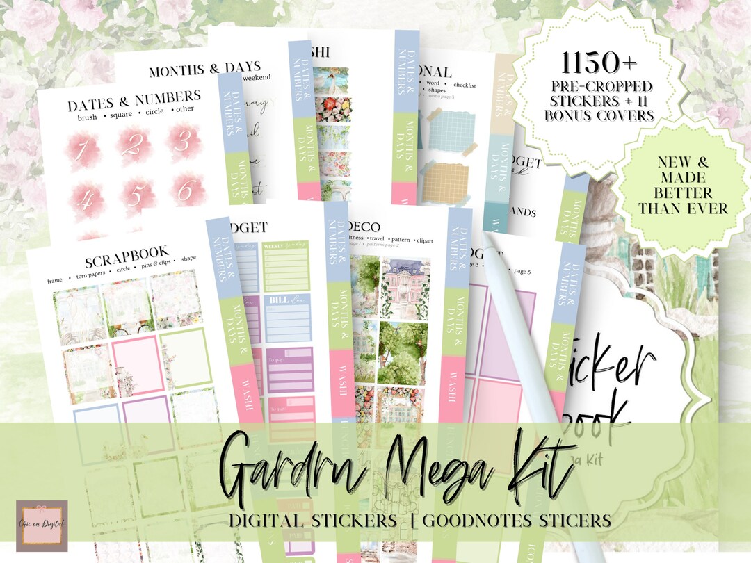 SPRING Goodnotes Stickers Floral Digital Sticker Pack Journaling ...