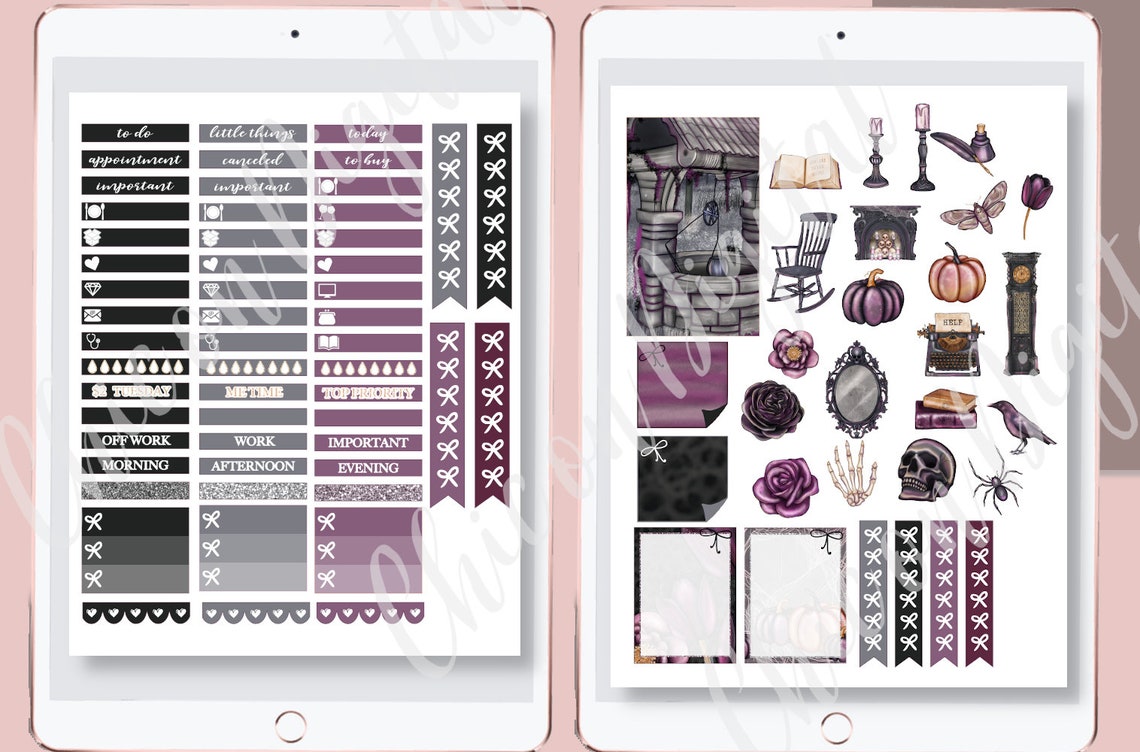 HALLOWEEN DIGITAL PLANNER Stickers, Goodnotes Planner Sticker ...