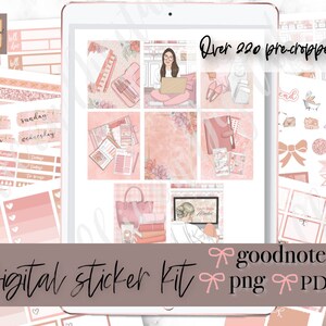 GOODNOTES STICKERS PACK, Digital Sticker Girl Stickers, Girl Boss ...
