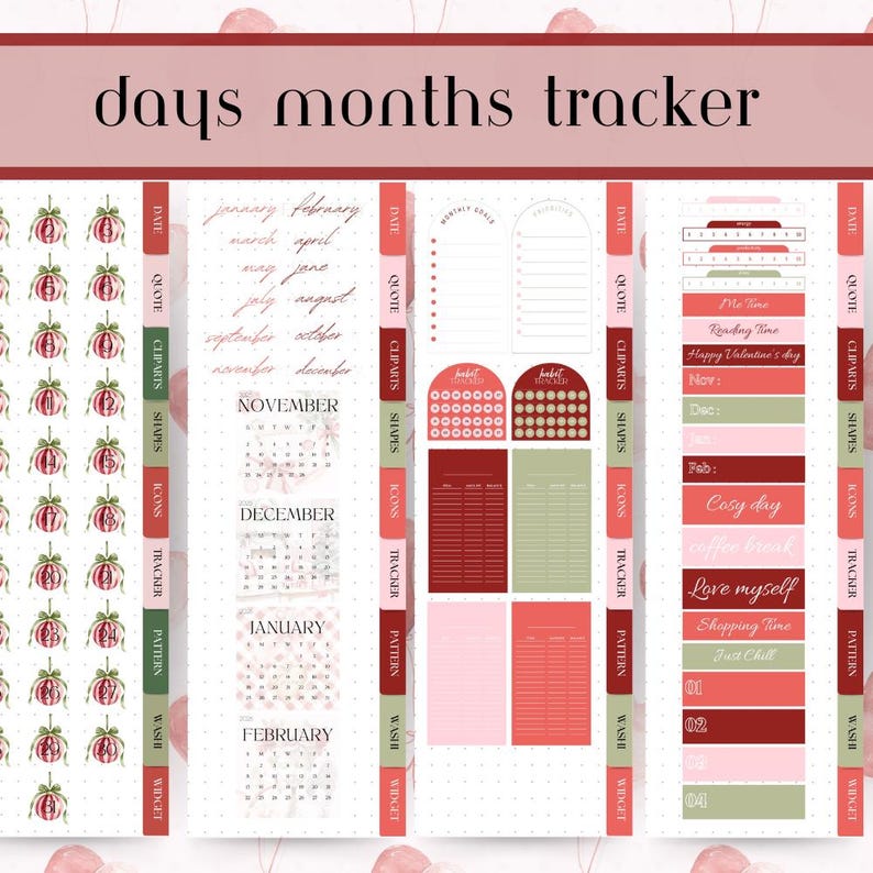 Valentine Day Stickers Digital Bundle, Valentine's Day Goodnotes ...