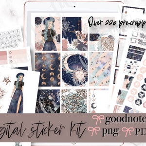 GALAXY GOODNOTES STICKERS, Day and Night Digital Stickers, Stars ...