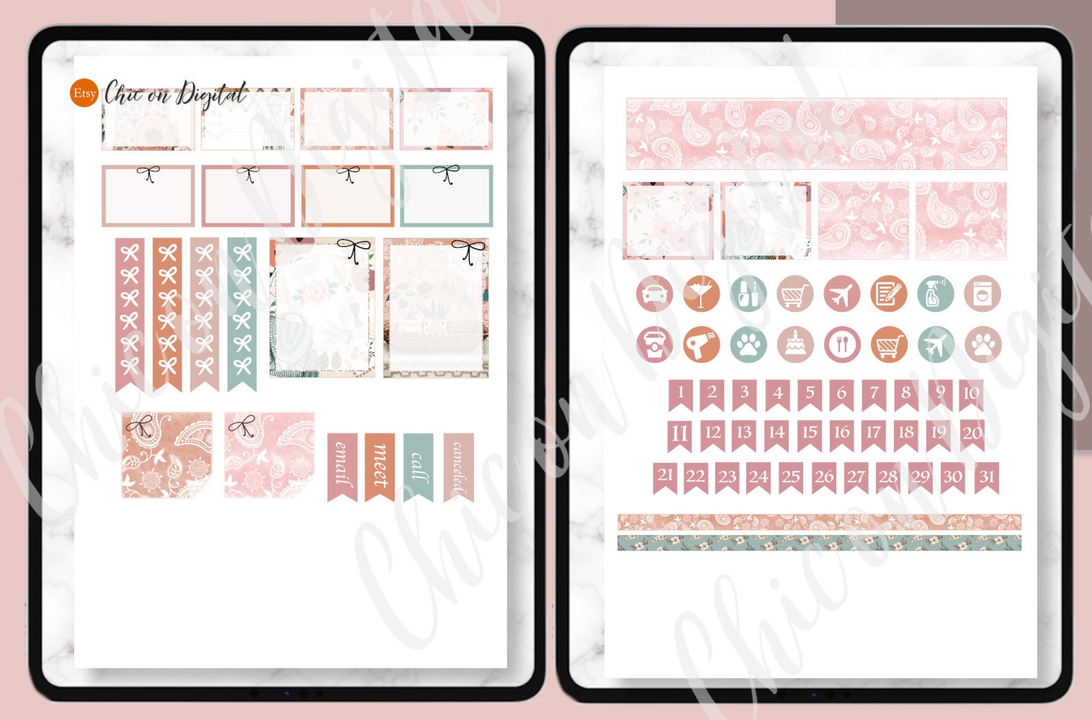 JUNE MONTHLY Digital Stickers, Summer Goodnotes Stickers, June ...