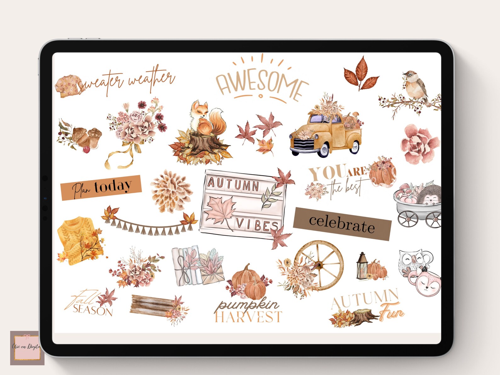 November DIGITAL PLANNER Stickers, Fall Goodnotes Sticker, Sticker for ...