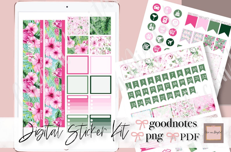 JUNE MONTHLY Digital Stickers Summer Goodnotes Stickers June | Etsy