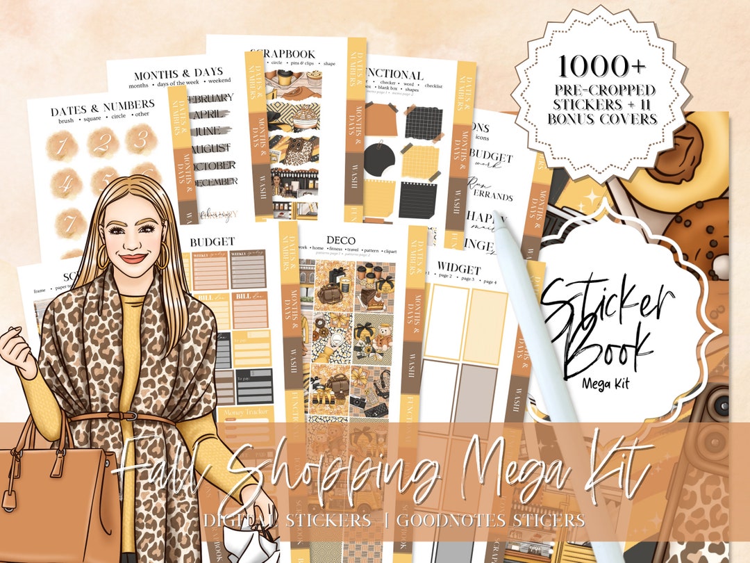 FALL GOODNOTES STICKER, Fall Sticker Set, Goodnotes Stickers, Digital ...