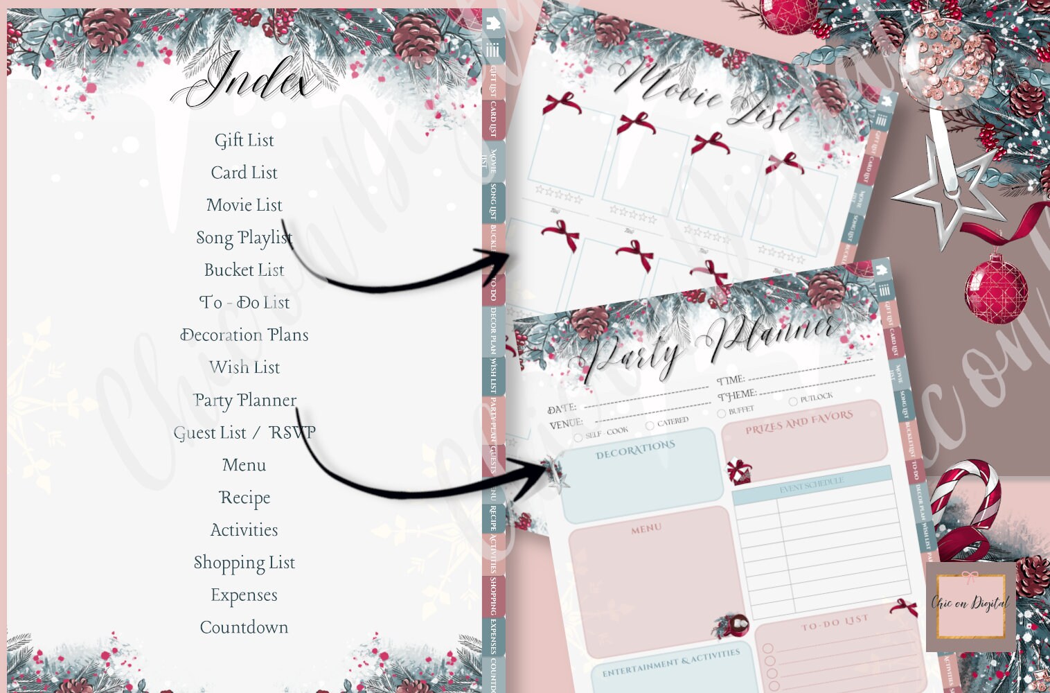 DIGITAL CHRISTMAS Planner Goodnotes Xmas Planner Digital - Etsy