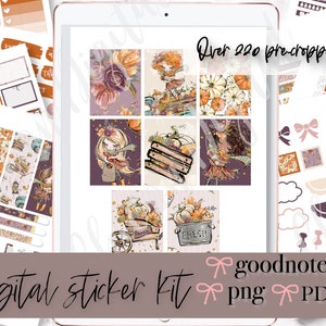 CUTE FALL GOODNOTES Stickers, Digital Planner Stickers Goodnotes, Fall ...