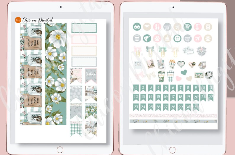 APRIL MONTHLY Goodnotes, Easter Goodnotes Sticker Kit, April Digital ...