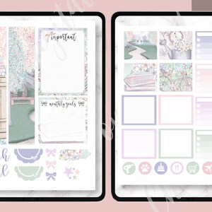 MARCH MONTHLY KIT Digital Stickers, March Goodnotes Stickers, March ...