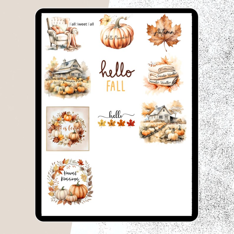 FALL THANKSGIVING Digital Sticker, Motivation Stickers, Sticker for ...