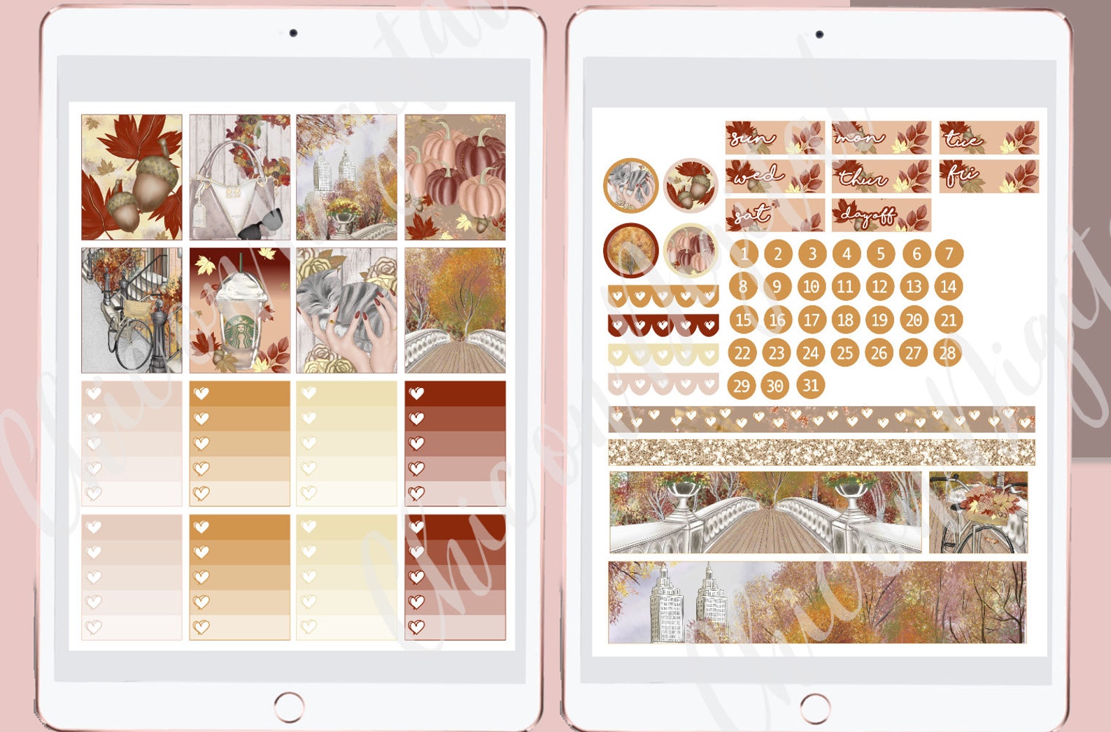 FALL GOODNOTES PLANNER Stickers Digital Planner Stickers - Etsy