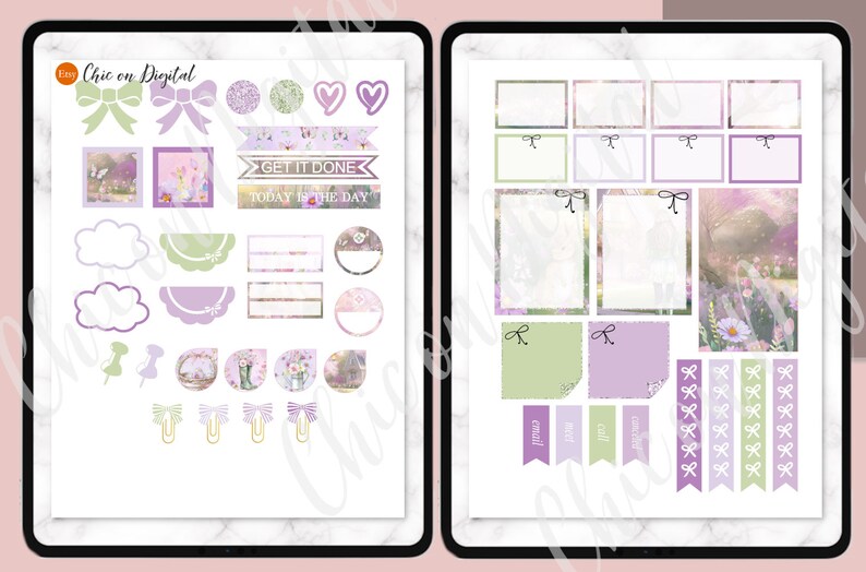 EASTER GOODNOTES Stickers Spring Digital Stickers Cottage - Etsy