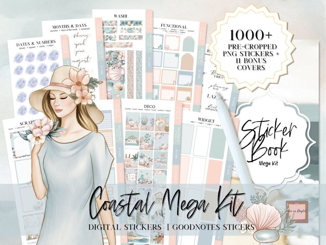 DIGITAL STICKER BUNDLE, Goodnotes Stickers, Summer Digital Stickers ...
