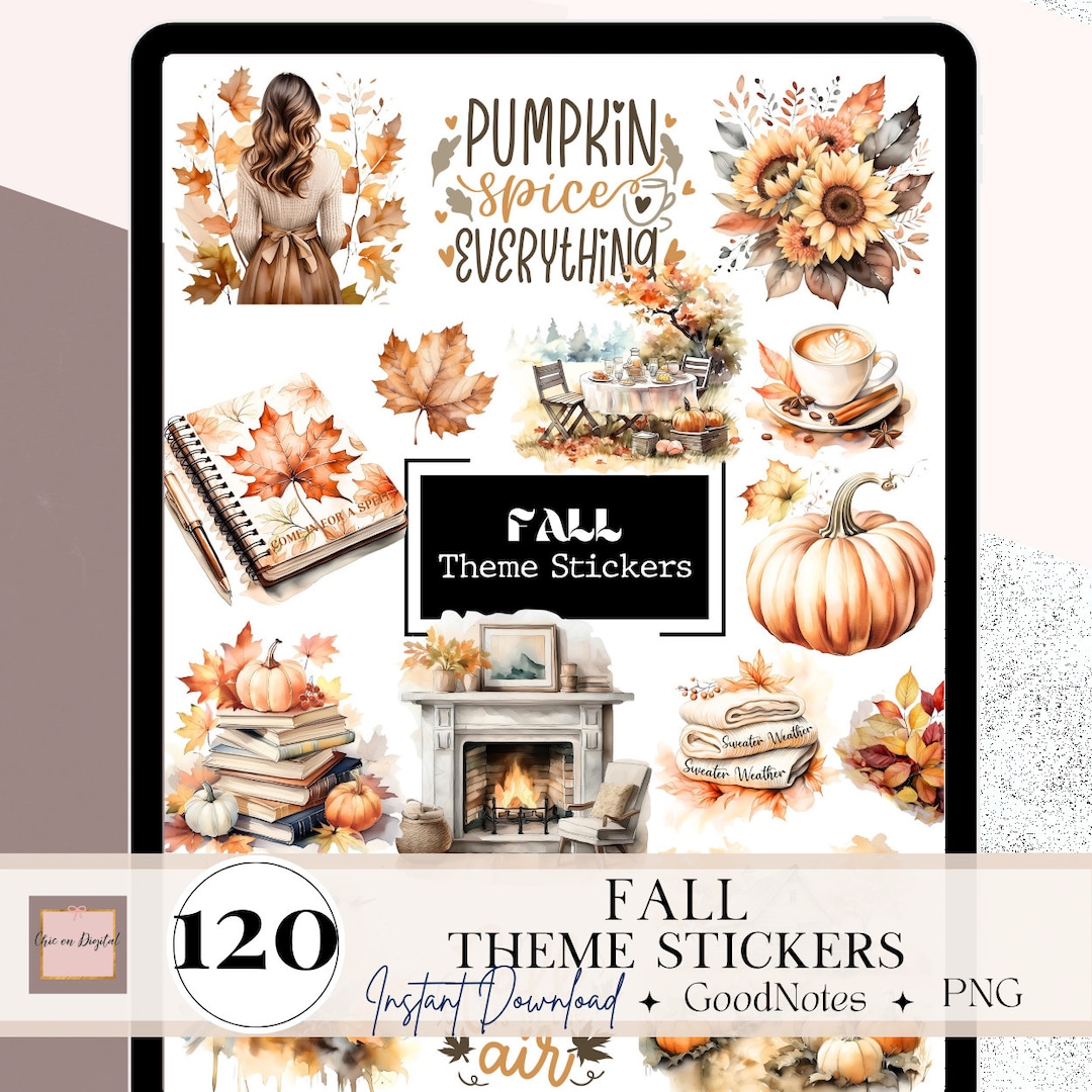 FALL THANKSGIVING Digital Sticker, Motivation Stickers, Sticker for ...