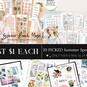 JUNE MONTHLY Digital Stickers Summer Goodnotes Stickers June - Etsy