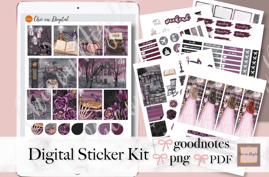 HALLOWEEN DIGITAL PLANNER Stickers, Goodnotes Planner Sticker ...