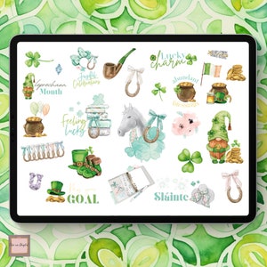 St. Patrick DIGITAL Stickers for Goodnotes March Digital Sticker ...
