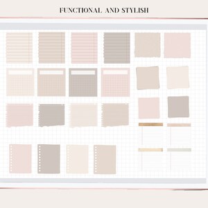 Neutral Digital Stickers Moodboard for Goodnotes Aesthetic Digital ...