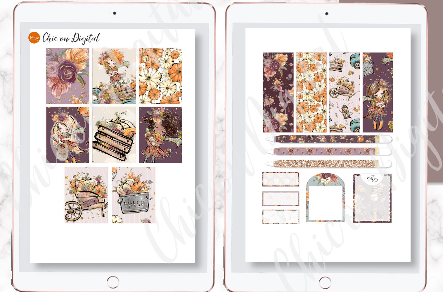 CUTE FALL GOODNOTES Stickers Digital Planner Stickers - Etsy