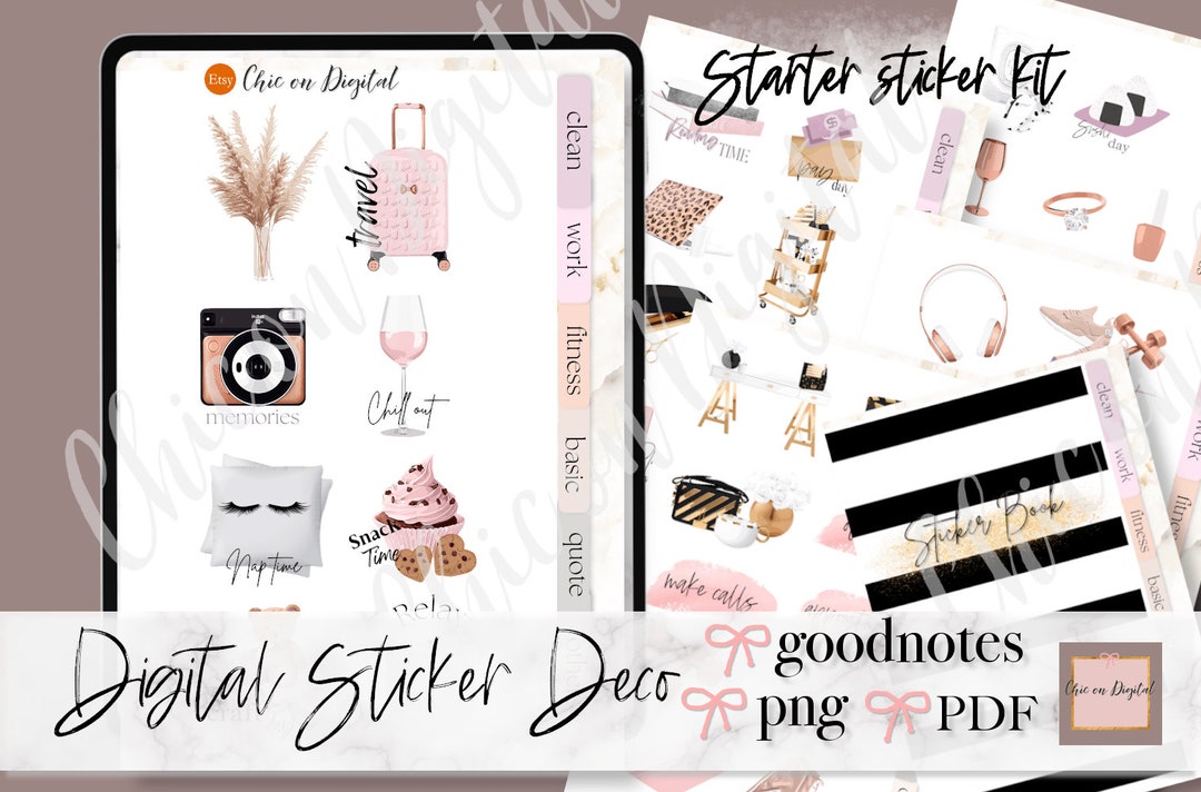 Starter Digital Sticker Kit, DAILY PLANNING GOODNOTES Stickers, Daily ...