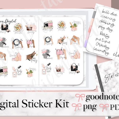 Grocery Shopping Digital Planner Stickers Goodnotes Stickers - Etsy