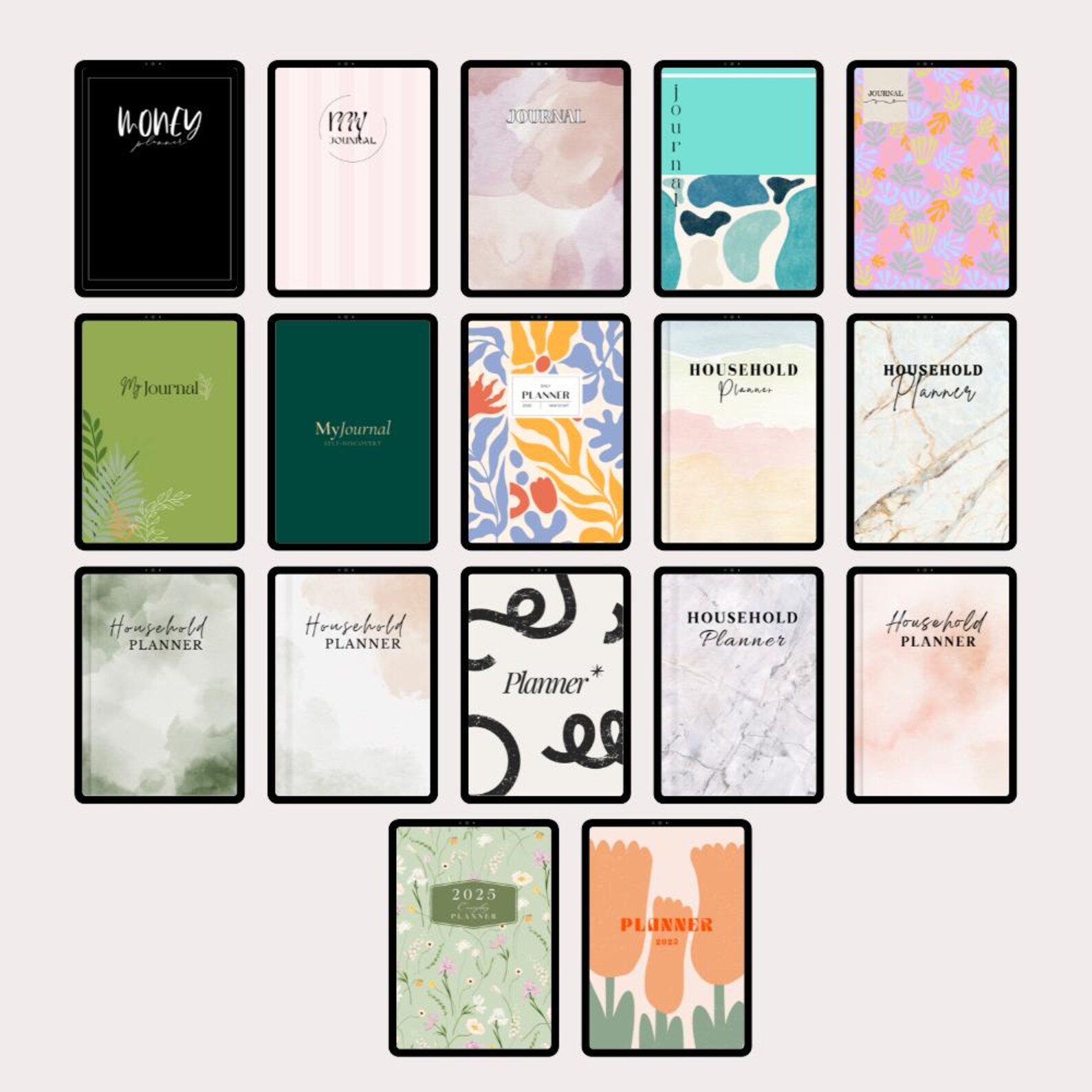 Planner Cover BUNDLE Goodnotes Digital Covers Notebook Noteshelf, iPad ...