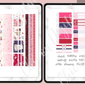 CUTE VALENTINE GOODNOTES Planner Stickers, Love Goodnotes Stickers ...