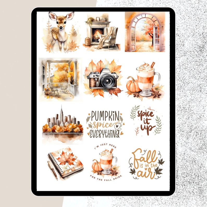 FALL THANKSGIVING Digital Sticker, Motivation Stickers, Sticker for ...