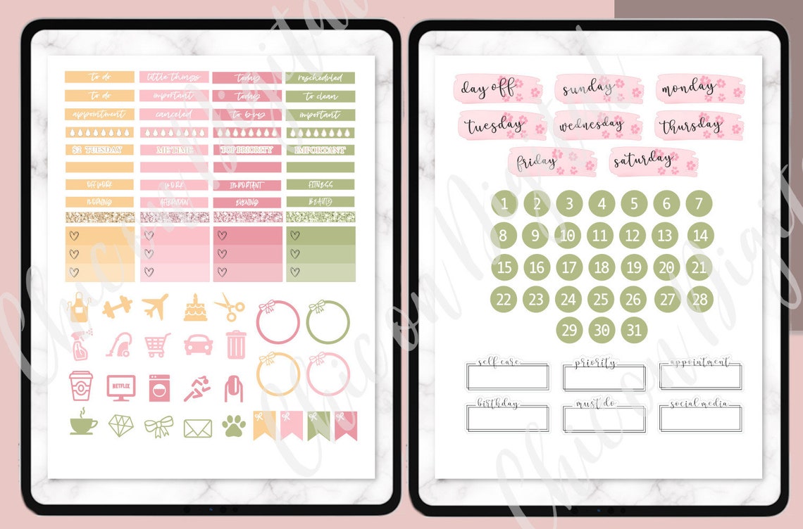 Cherry Blossom GOODNOTES Sticker Spring Flower Goodnotes - Etsy