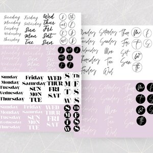 Digital Days of the Week Goodnotes Essentials Digital Planner Stickers ...