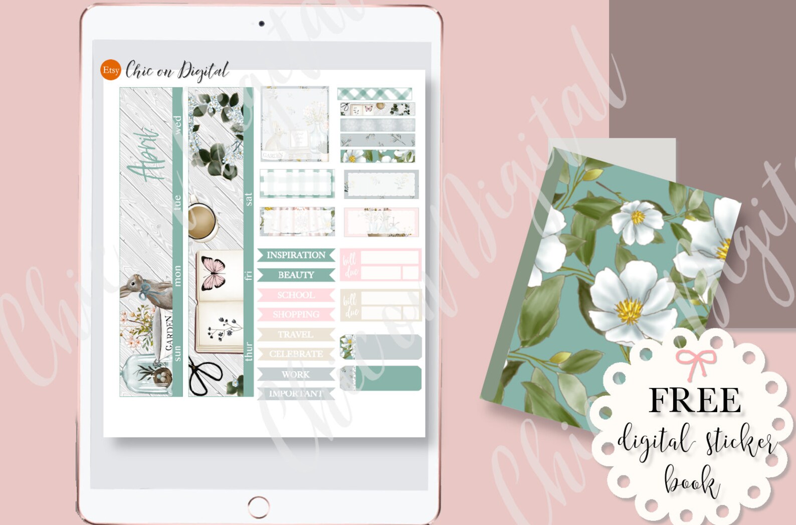 APRIL MONTHLY Goodnotes, Easter Goodnotes Sticker Kit, April Digital ...