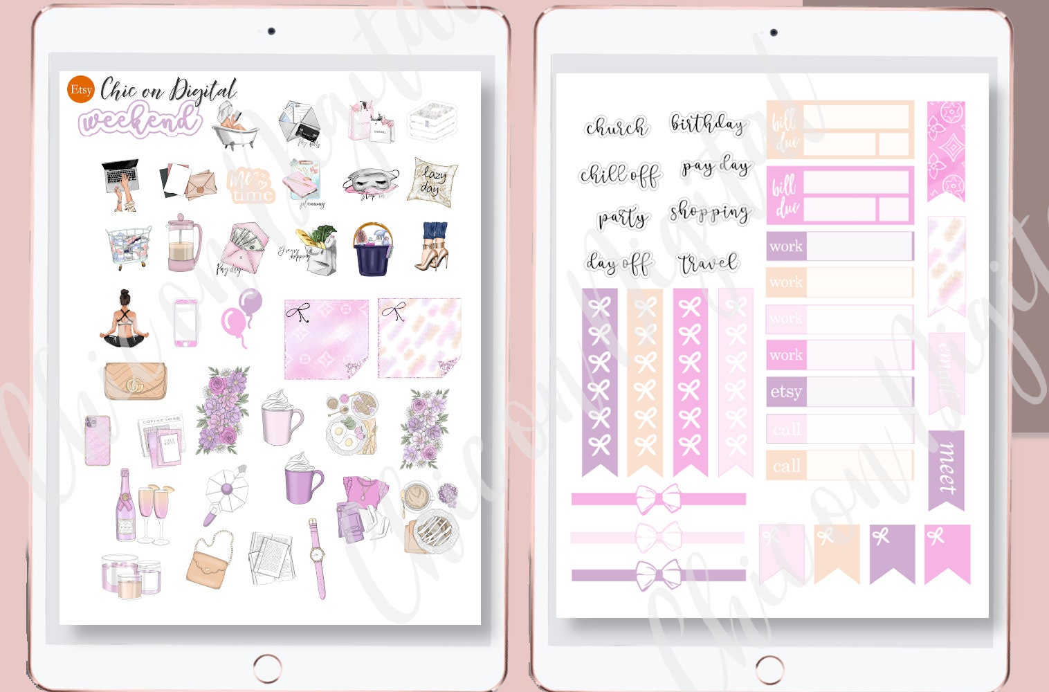 MARCH MONTHLY Digital Stickers City Brunch Goodnotes - Etsy