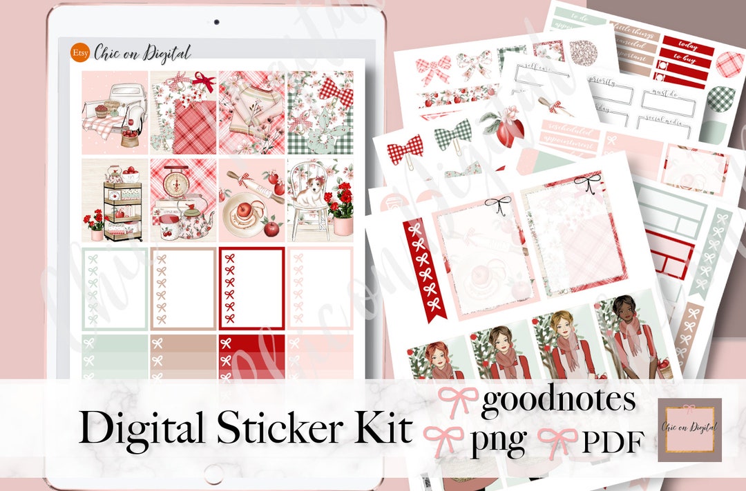 FALL GOODNOTES WEEKLY Stickers, Thanksgiving Digital Stickers ...