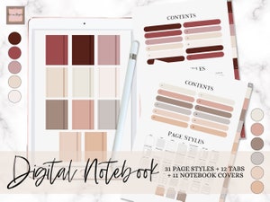 Digital Note Papers Template With Tabs, Pastel Cornell Notes, Student ...