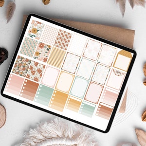 RETRO Flower Digital Stickers, Cute Digital Sticker Summer Flower ...