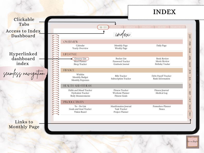 2025 DATED DIGITAL PLANNER, Goodnotes Planner 2025, Minimalistic Dated ...