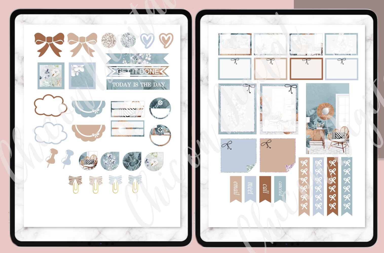 BOHO Home DIGITAL Planner STICKERS Tropical Leave Goodnotes - Etsy