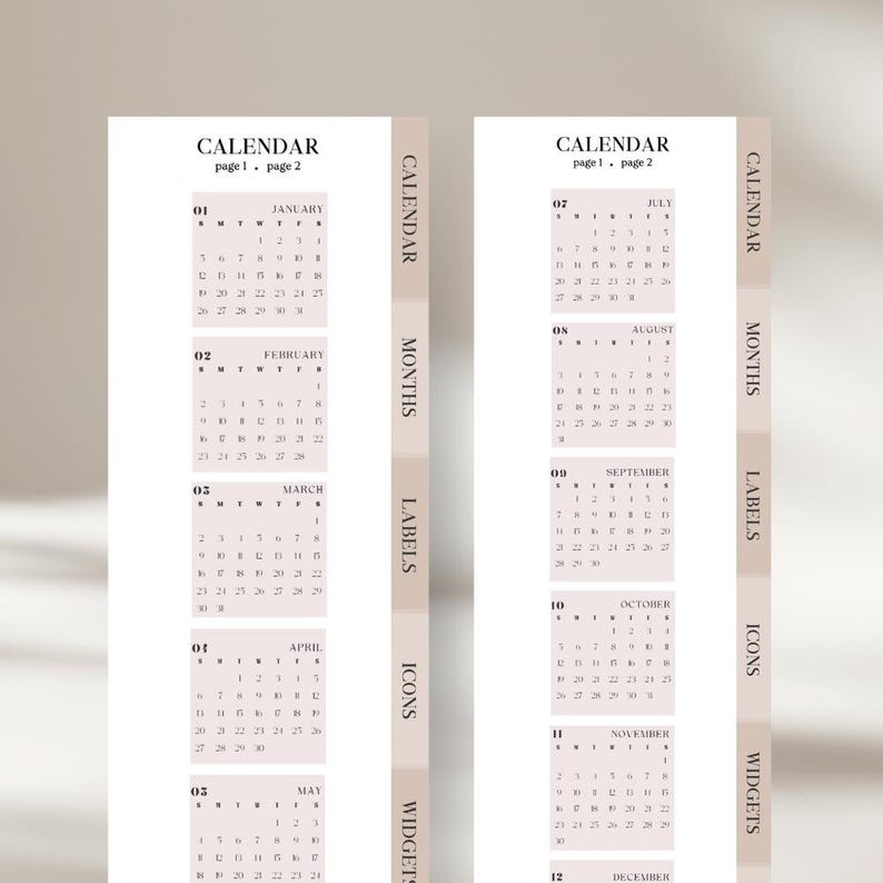Widgets Digital Planner Stickers, Goodnotes Widget Minimalistic ...