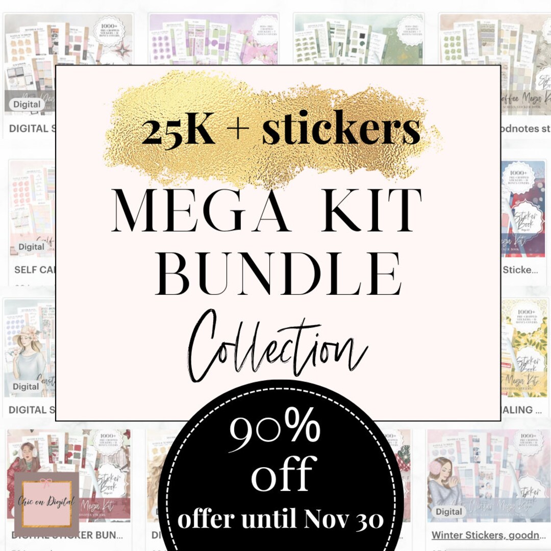 Mega Kit Bundle, Over 24000 Stickers, Goodnotes Sticker Bundle, Winter ...