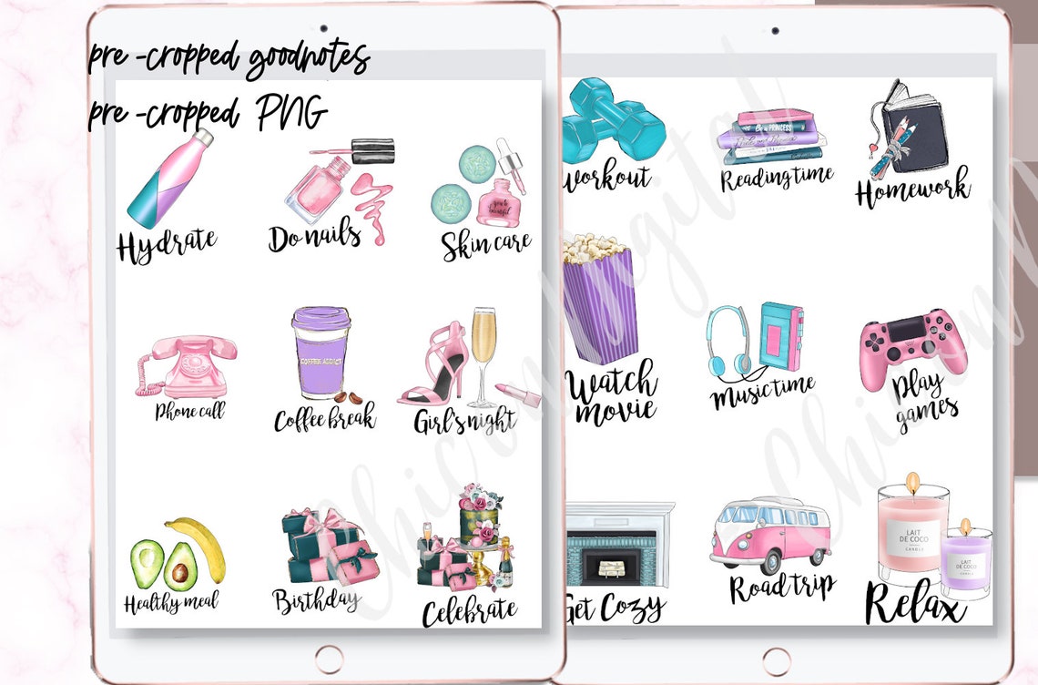 DAILY PLANNING GOODNOTES Stickers Day to Day Plan Digital - Etsy