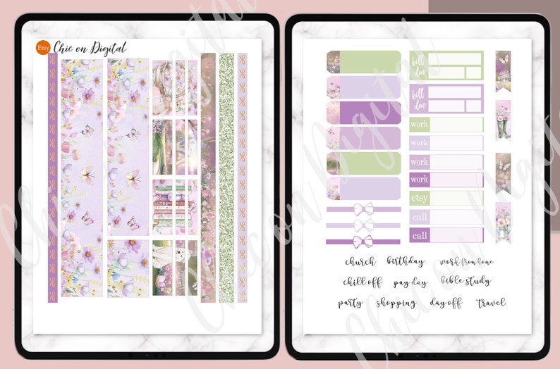 EASTER GOODNOTES Stickers Spring Digital Stickers Cottage - Etsy