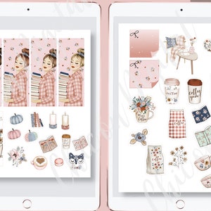 BOOK GOODNOTES WEEKLY Stickers, Coffee Goodnotes Stickers, Digital ...