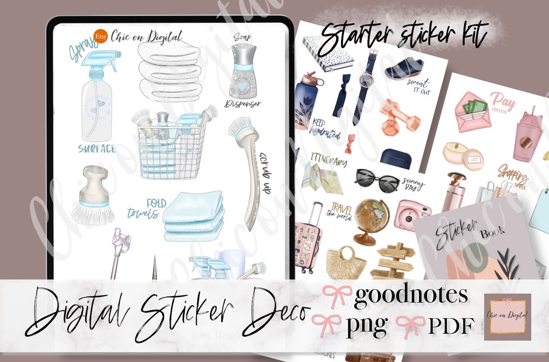 Starter Digital Sticker Kit, DAILY PLANNING GOODNOTES Stickers, Daily ...