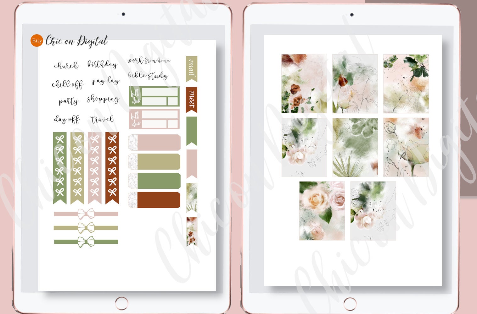 SPRING FLOWER PLANNER Goodnotes Stickers, Goodnotes Stickers, Pre ...