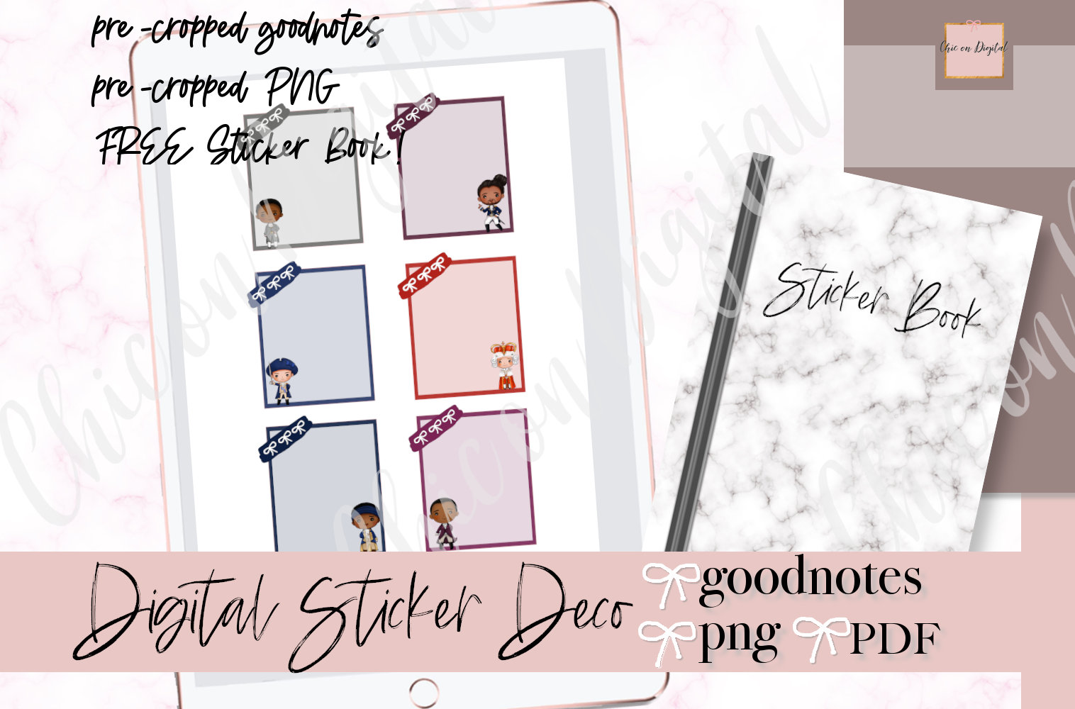 HAMILTON MUSCIAL DIGITAL Stickers, Cute Hamilton Goodnotes Stickers ...