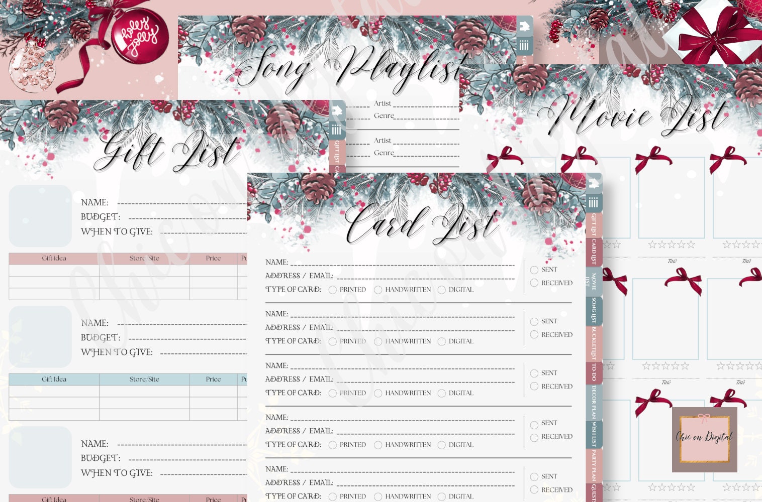 DIGITAL CHRISTMAS Planner Goodnotes Xmas Planner Digital - Etsy