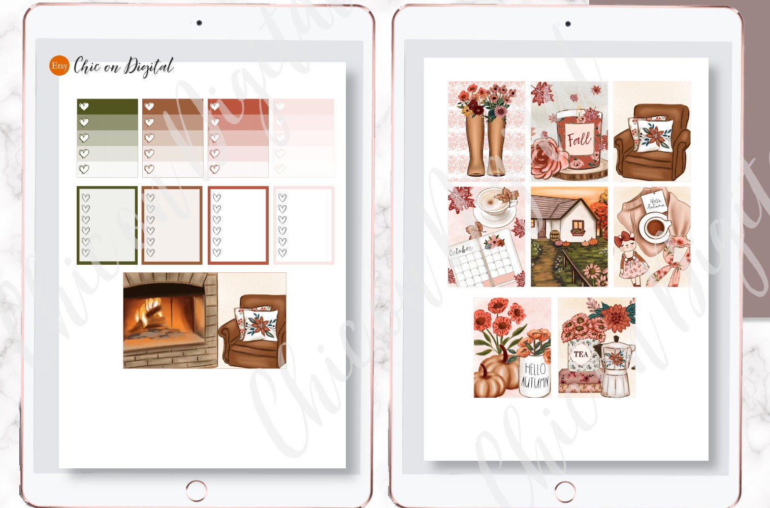 CUTE FALL GOODNOTES Stickers Digital Planner Stickers - Etsy