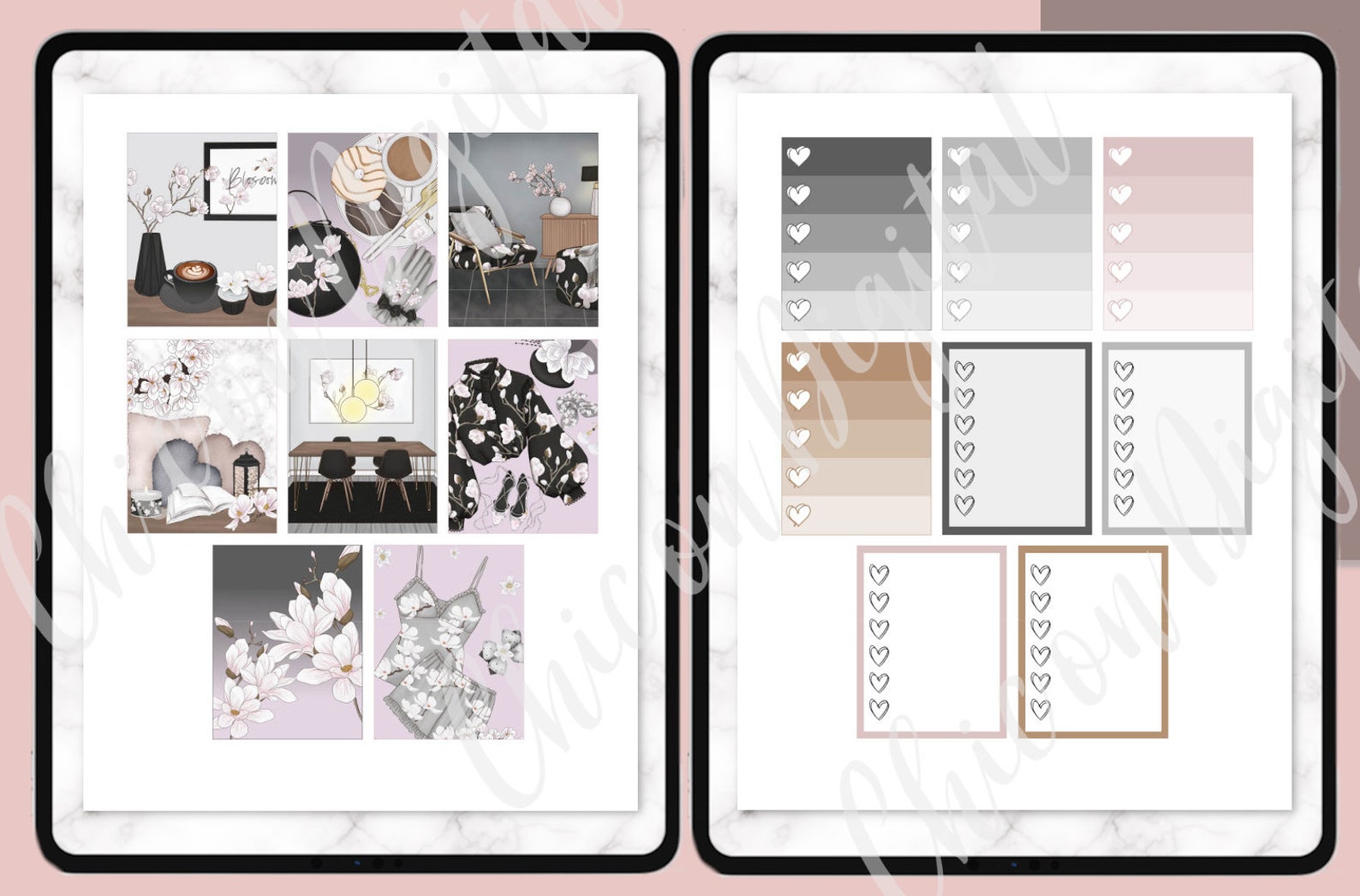 MAGNOLIA GOODNOTES Stickers Spring Flower Goodnotes Stickers - Etsy