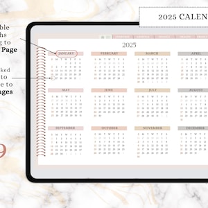 2025 DATED DIGITAL PLANNER, Goodnotes Planner 2025, Minimalistic Dated ...