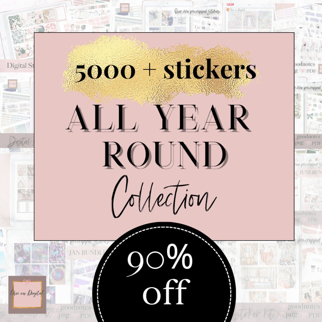 5000+ Digital Stickers Goodnotes Bundle, Whole Shop Bundle, New Year ...